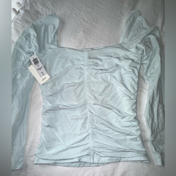 Aritzia | Tops | New With Tag Aritzia Wilfred Baby Teal Blue Long ...